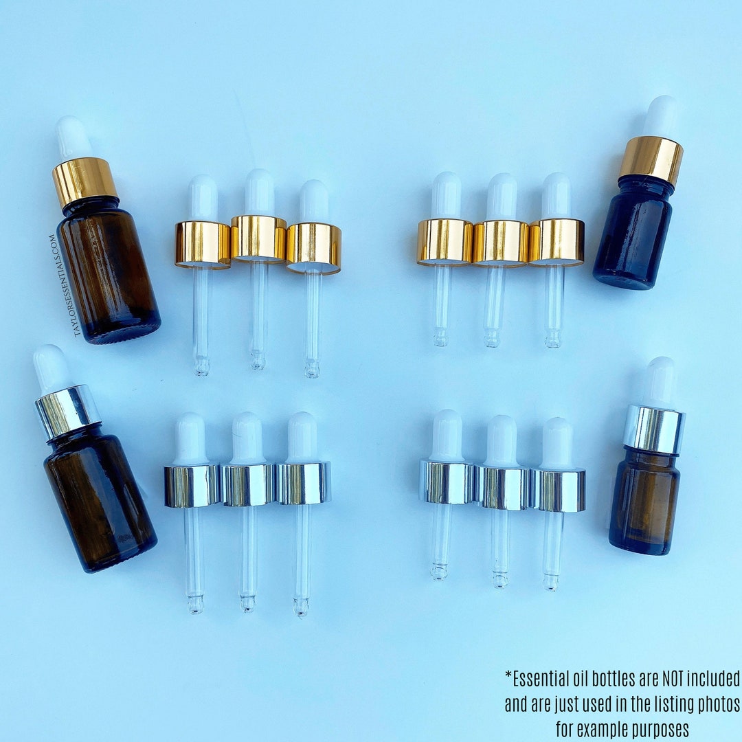 Essential Oil Dropper Tops for 5ml & 15ml Essential Oil Bottles | Set ...