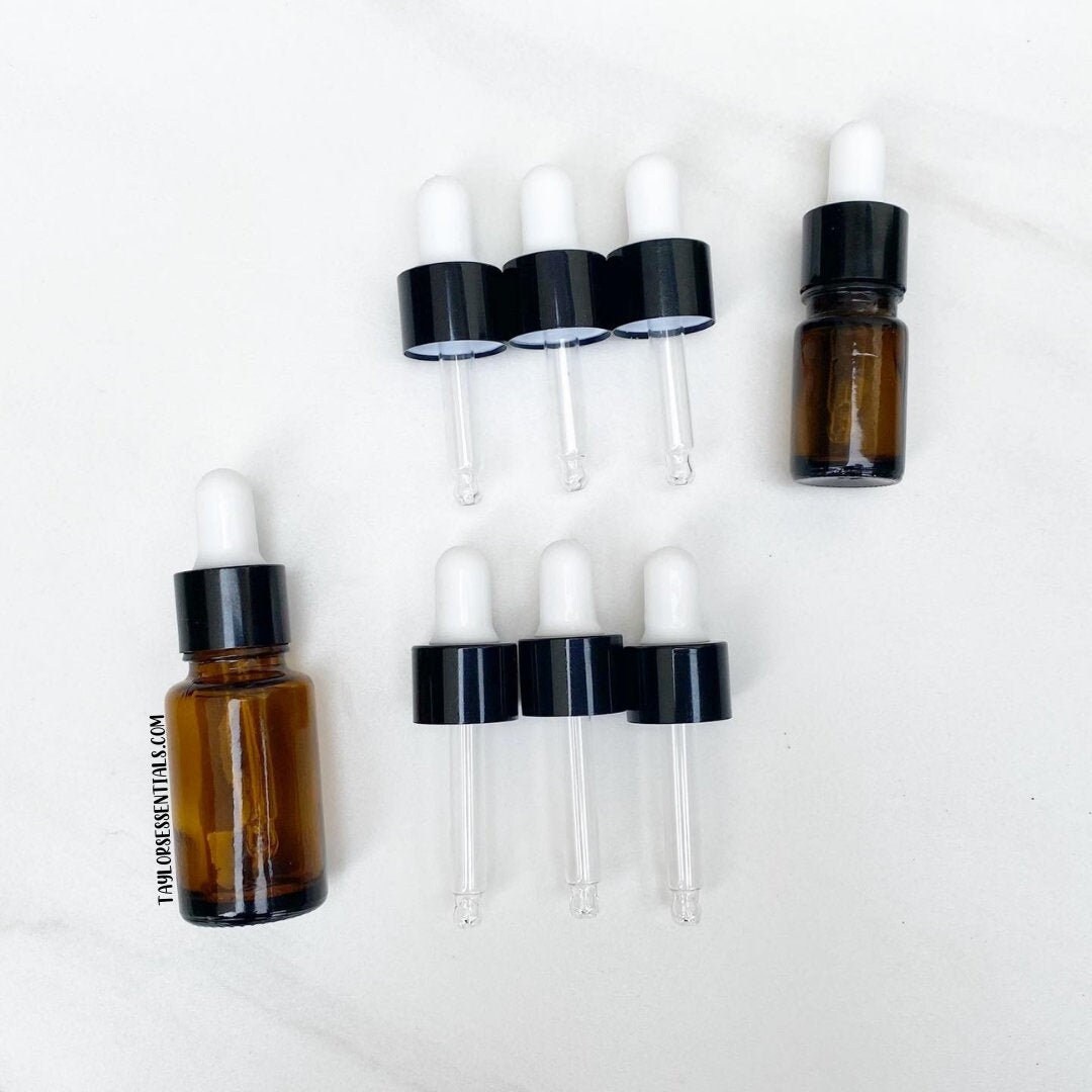 Essential Oil Dropper Tops for 5ml & 15ml Essential Oil Bottles | Set ...