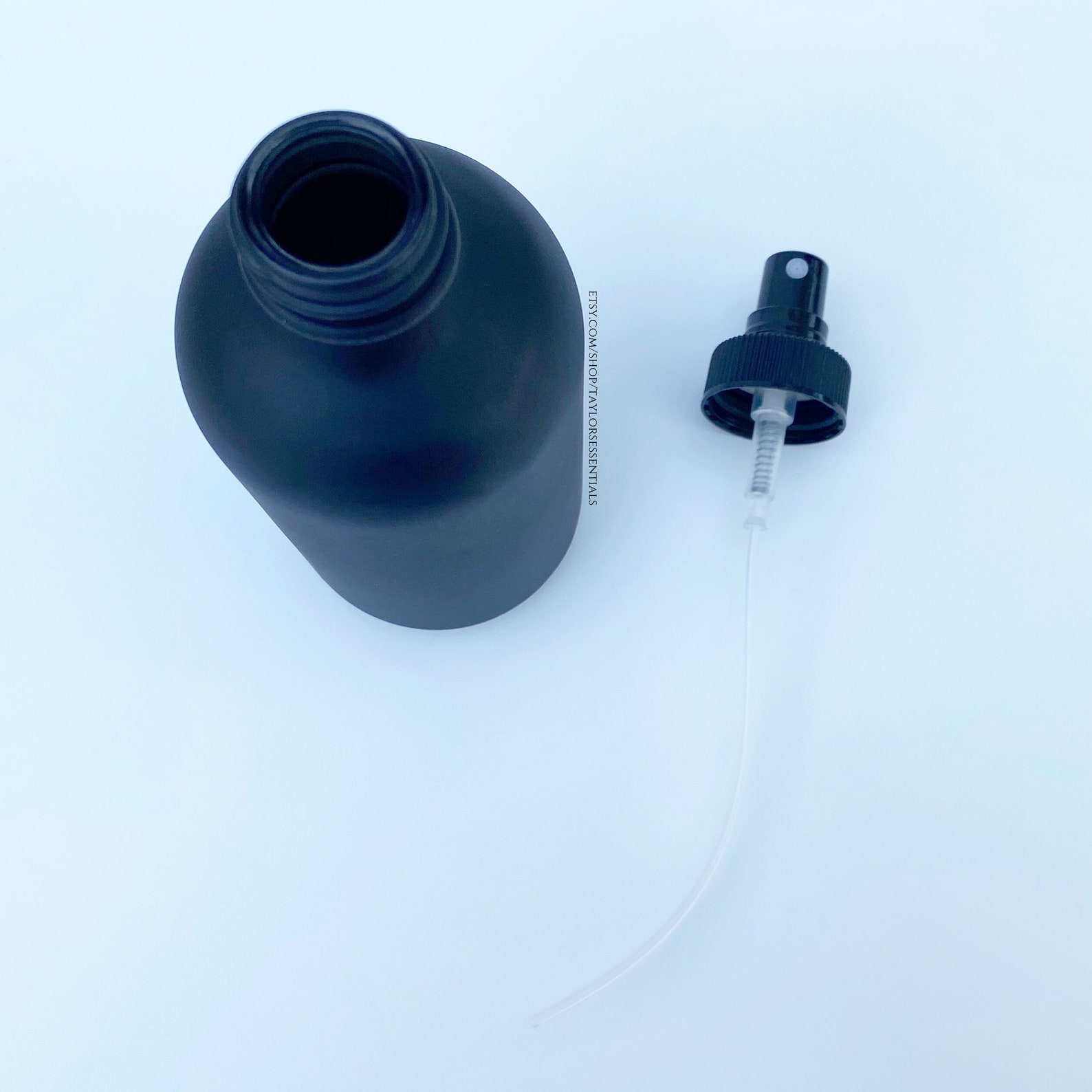 8 Oz Matte Black Glass Spray Bottle With Custom Vinyl Label - Etsy