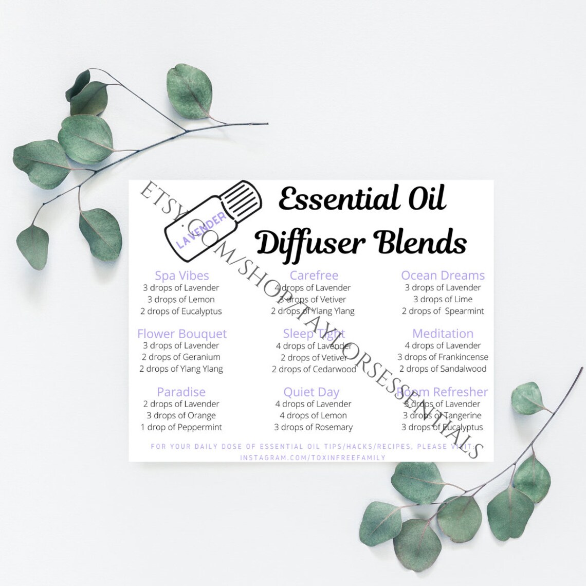 Lavender Diffuser Blends Lavender Essential Oil Diffuser - Etsy
