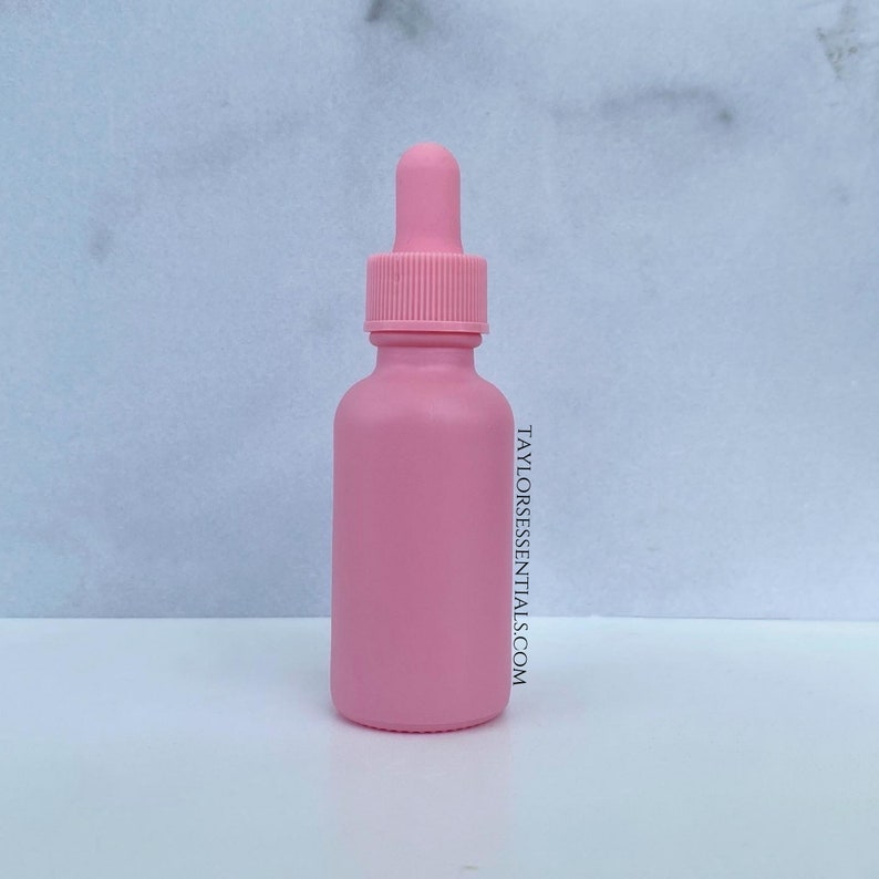 1oz/30ml EMPTY Pink Glass Dropper Bottle With Pink Dropper Top - Etsy