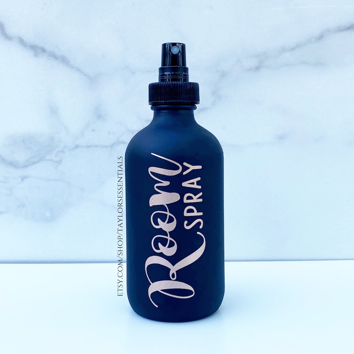 8 Oz Matte Black Glass Spray Bottle With Custom Vinyl Label - Etsy
