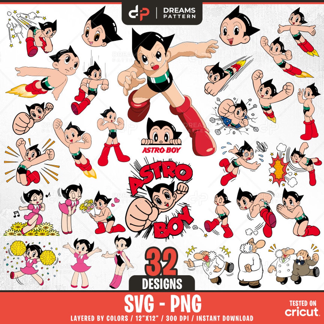 Astro Boy Svg, 32 Designs Easy to Use, Cartoon Characters Clipart ...