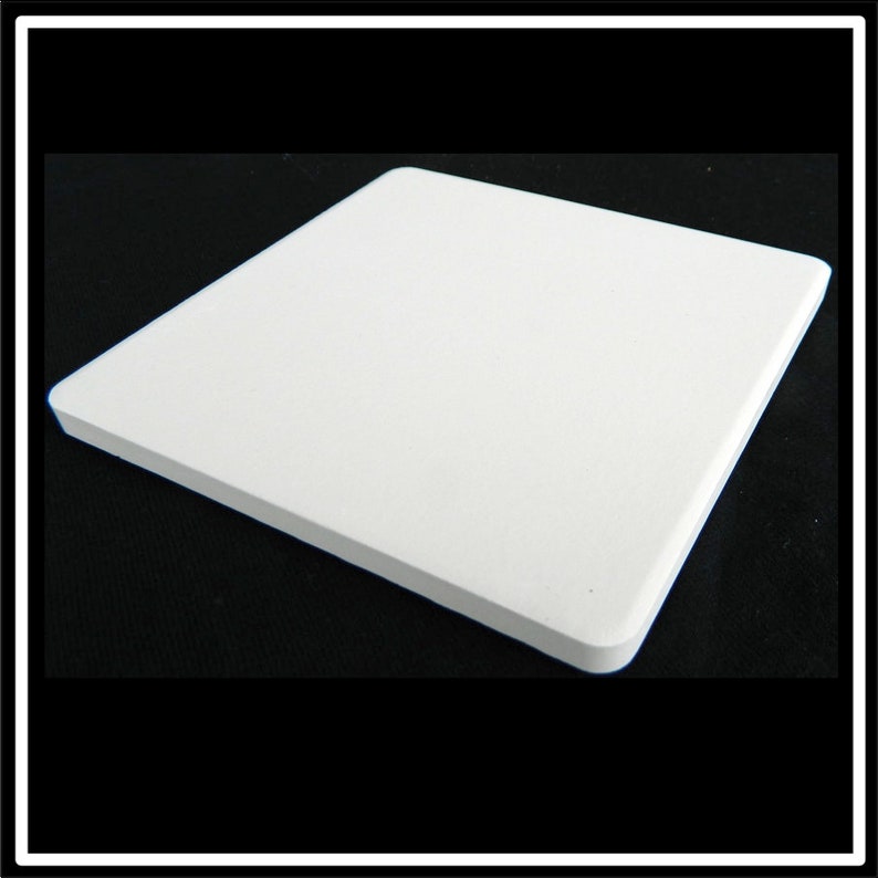 12 Blank Square Absorbent Stone Coasters With Cork Backing. 4.25"x4.25 ...