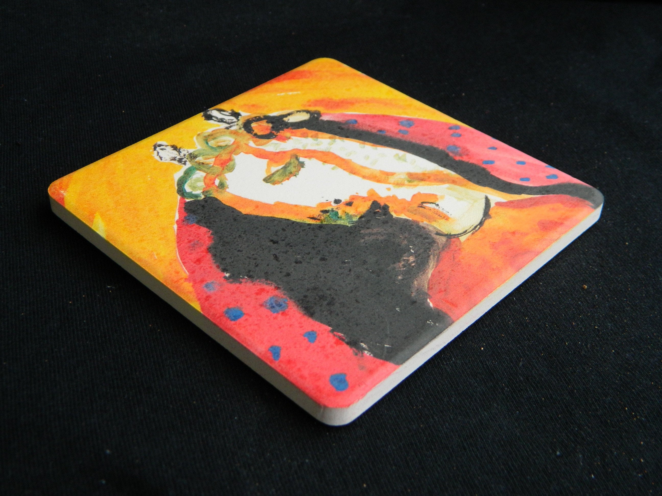 12 Blank Square Absorbent Stone Coasters With Cork Backing. - Etsy