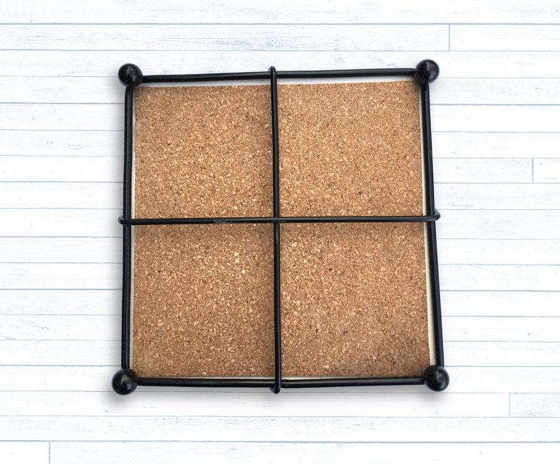 Wire Metal Coaster Holder, Coaster Stand, Holds up to 5 Ceramic Stone ...