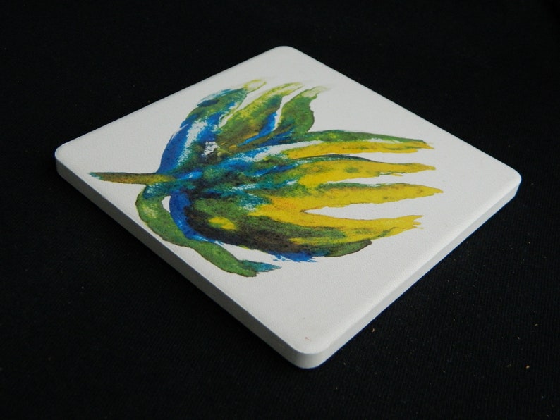 12 Blank Square Absorbent Stone Coasters With Cork Backing. 4.25"x4.25 ...