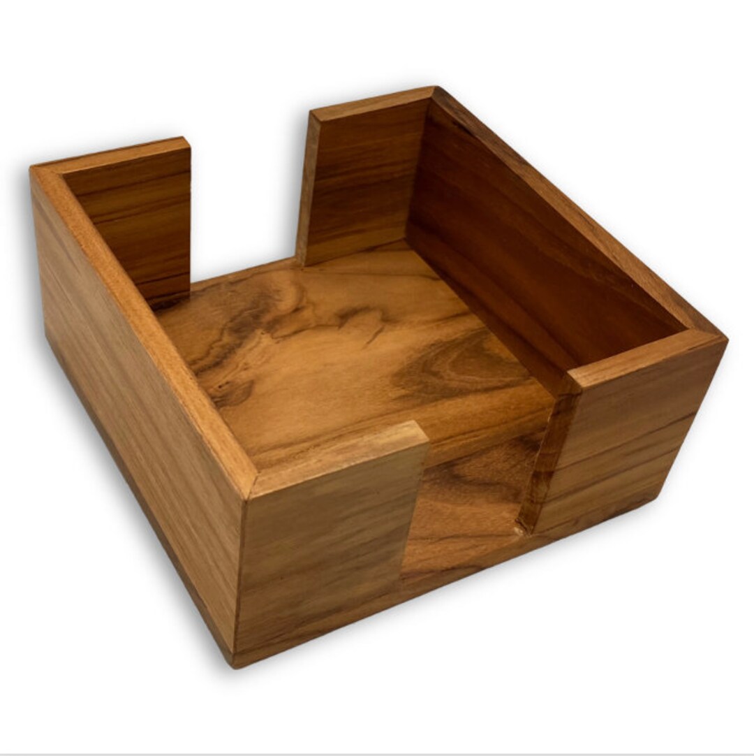 Wood Coaster Holder. Maple Finish Wooden. Holds up to 6 Coasters. Round ...