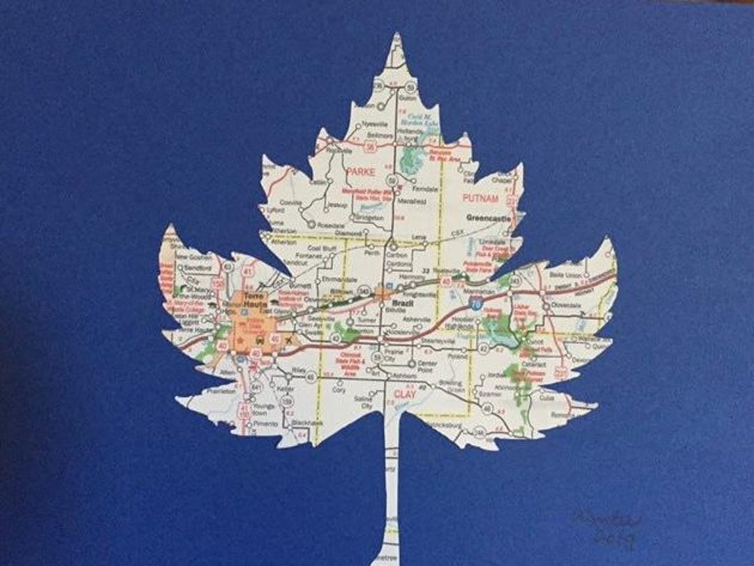 Indiana State University Mascot Map - Etsy