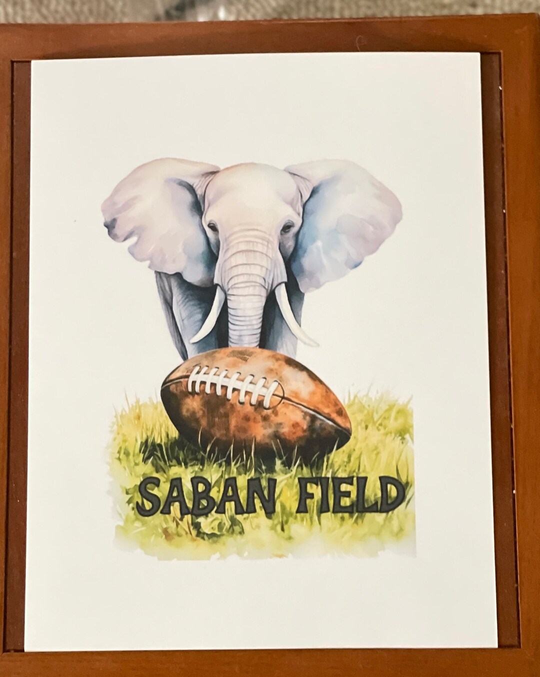 Alabama Football Saban Field Watercolor Print - Etsy