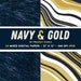 Navy & Gold Mixed Digital Paper Pack Mixed Media Paper - Etsy