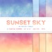 Sunset Sky Digital Paper, Soft Paint Texture, Sky Backgrounds, Sun Art ...