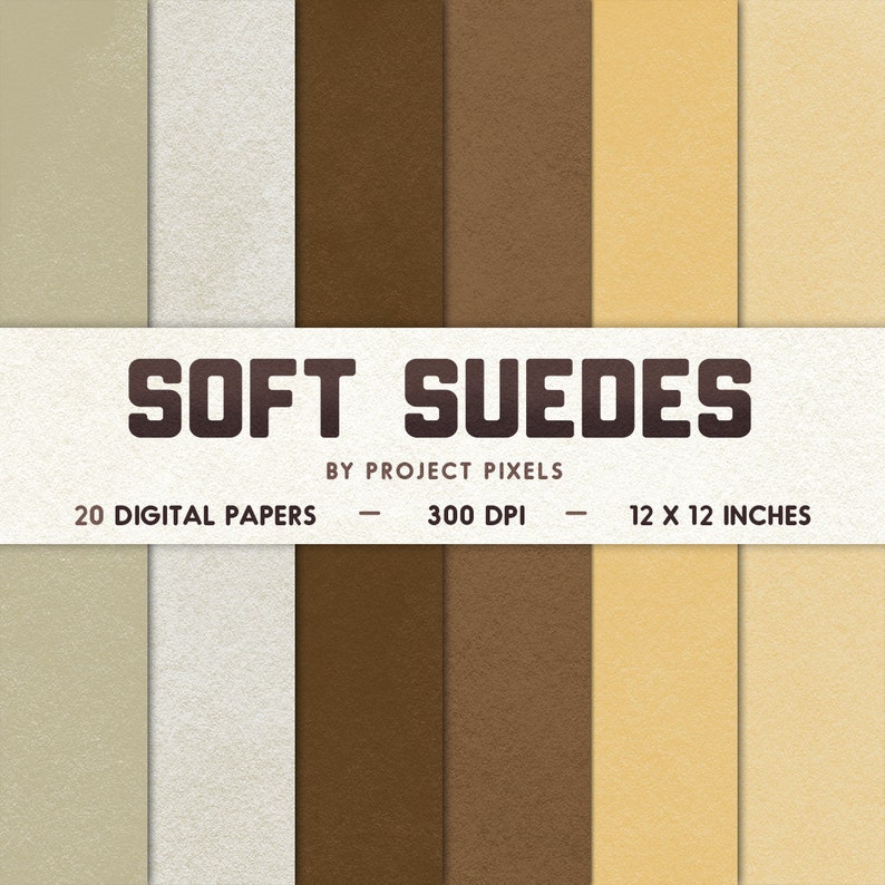 Soft Suedes, Digital Paper Pack, Texture Paper, Natural Color Paper ...