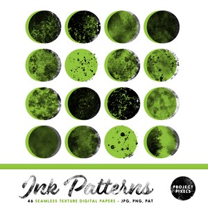 Seamless Ink Patterns, Grunge Textures, Grunge Ink Clip Art, Texture ...