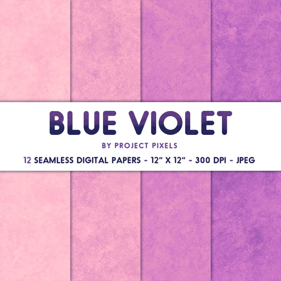 Blue Violet Hues Digital Paper Pack, Purple Textures, Gradient Paper ...