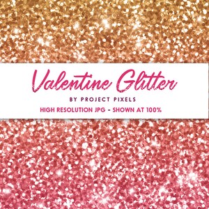 Valentine Ombre Glitter, Digital Paper, Glitter Background, Glitter ...