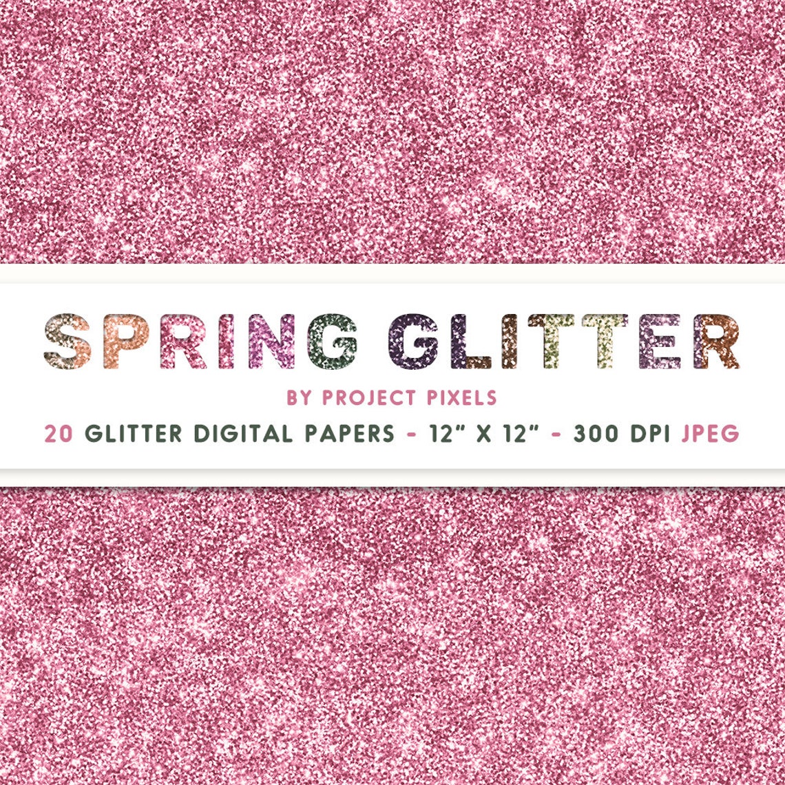 Spring Glitter Digital Paper Glitter Backgrounds Glitter | Etsy