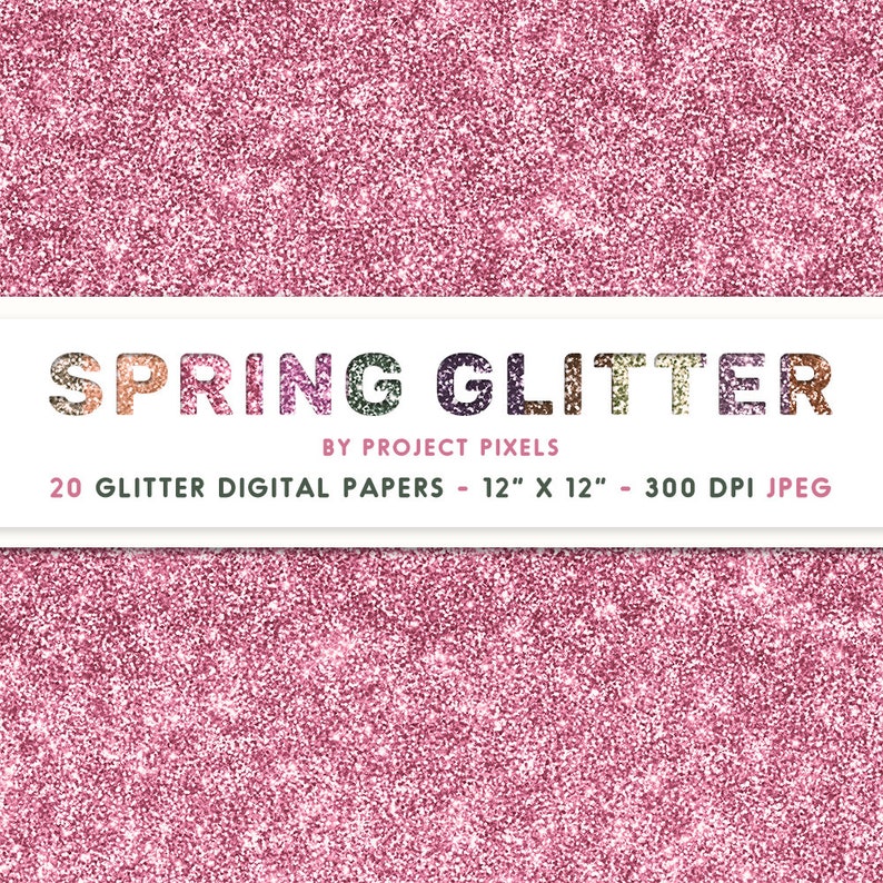 Spring Glitter Digital Paper Glitter Backgrounds Glitter | Etsy