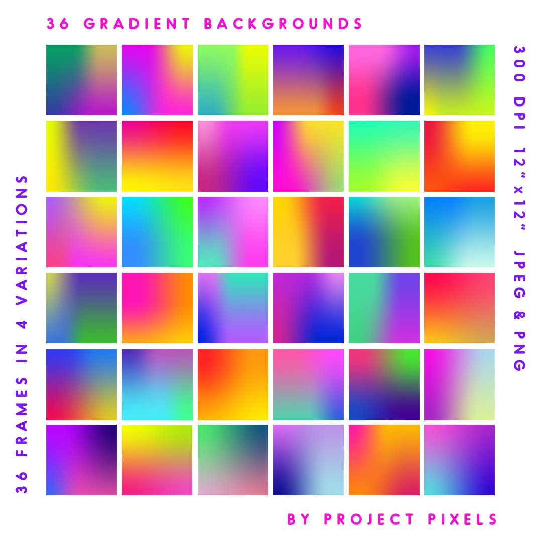 Gradient Frames & Backgrounds, Rainbow Paper, Border Clip Art, Abstract ...