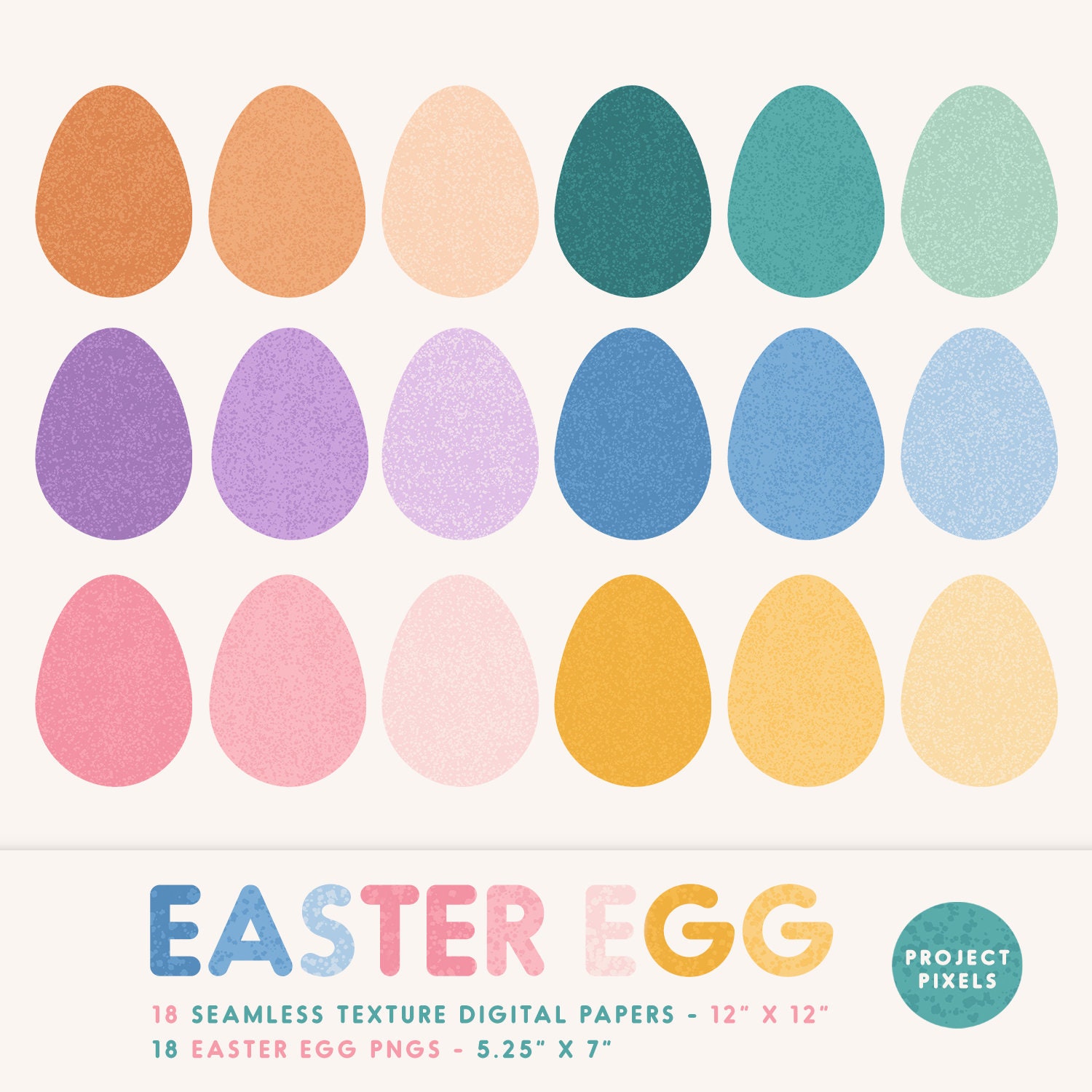 Easter Egg Digital Paper, Speckled Art Textures, Spring Color Gradient ...