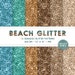 Beach Glitter, Seamless Patterns, Sand Sea Glitter Digital Paper ...