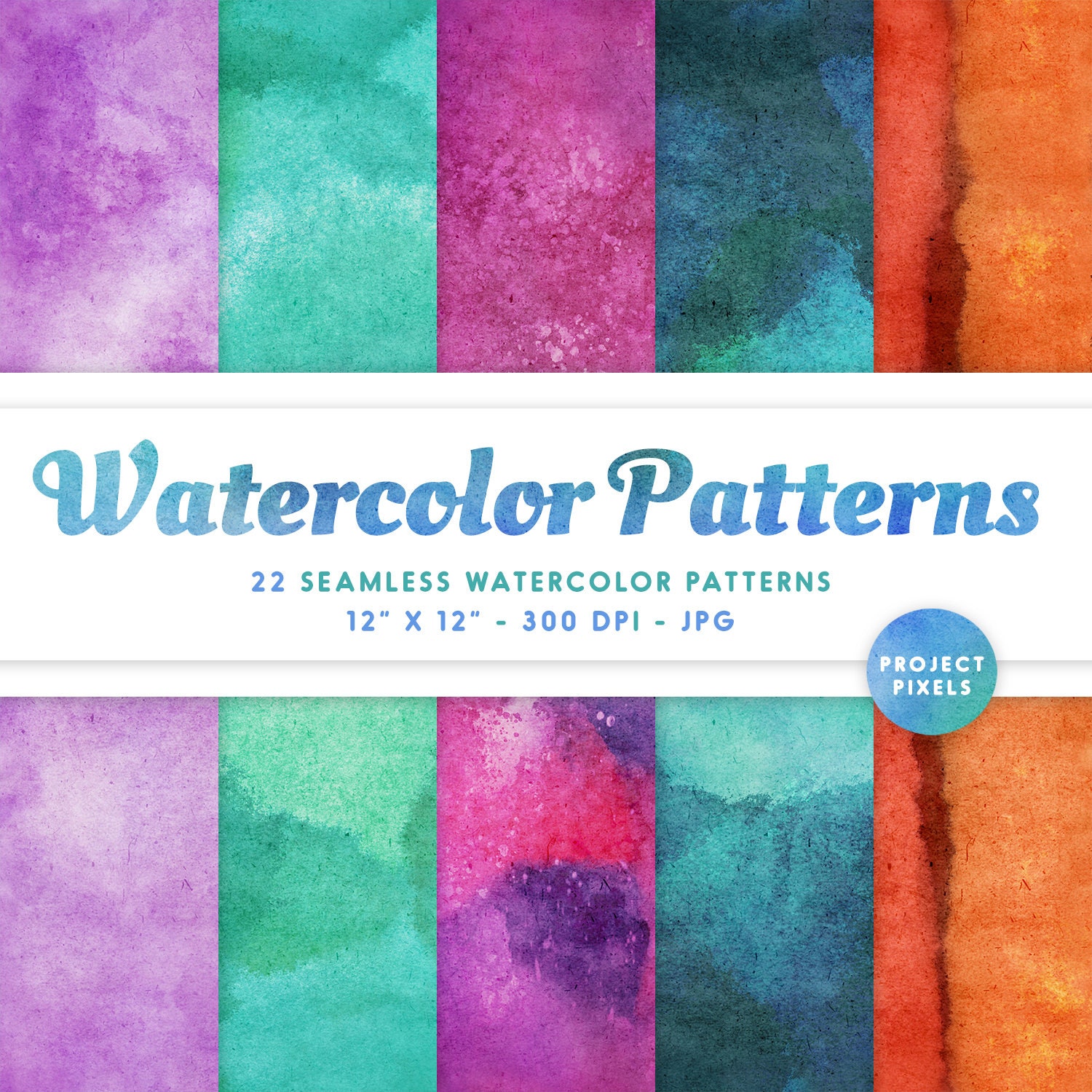 Watercolor Patterns Seamless Texture Patterns Digital Paper - Etsy