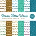Ocean Glitter Waves, Seamless Patterns, Digital Paper Pack, Ocean Beach ...
