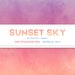 Sunset Sky Digital Paper, Soft Paint Texture, Sky Backgrounds, Sun Art ...