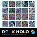 Dark Holo Digital Paper, Holographic Texture, Rainbow Black Paper ...