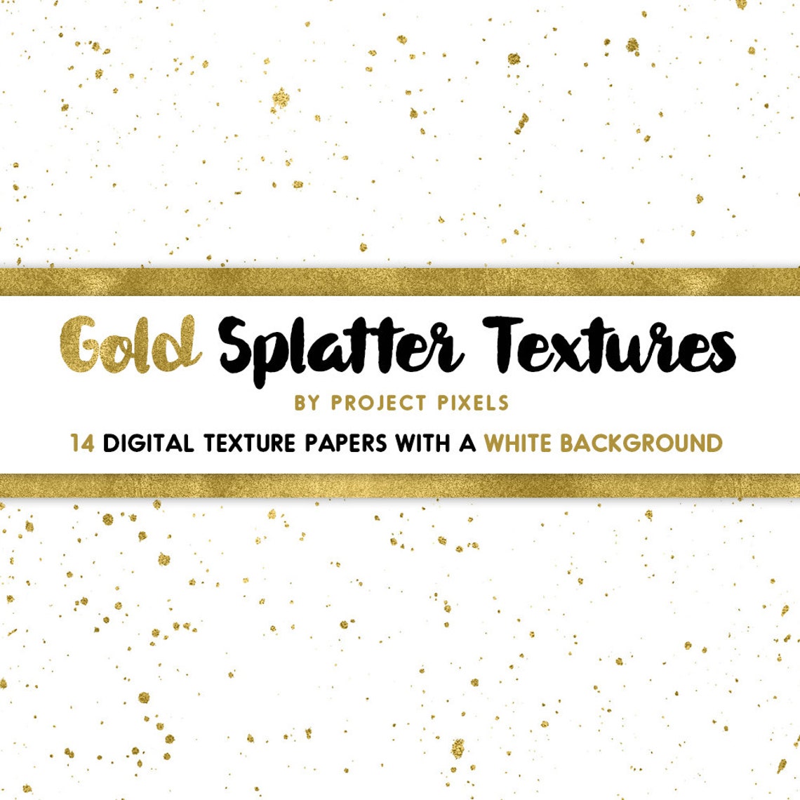 Gold Splatter Textures Gold Grunge Paper Ink Digital Paper - Etsy