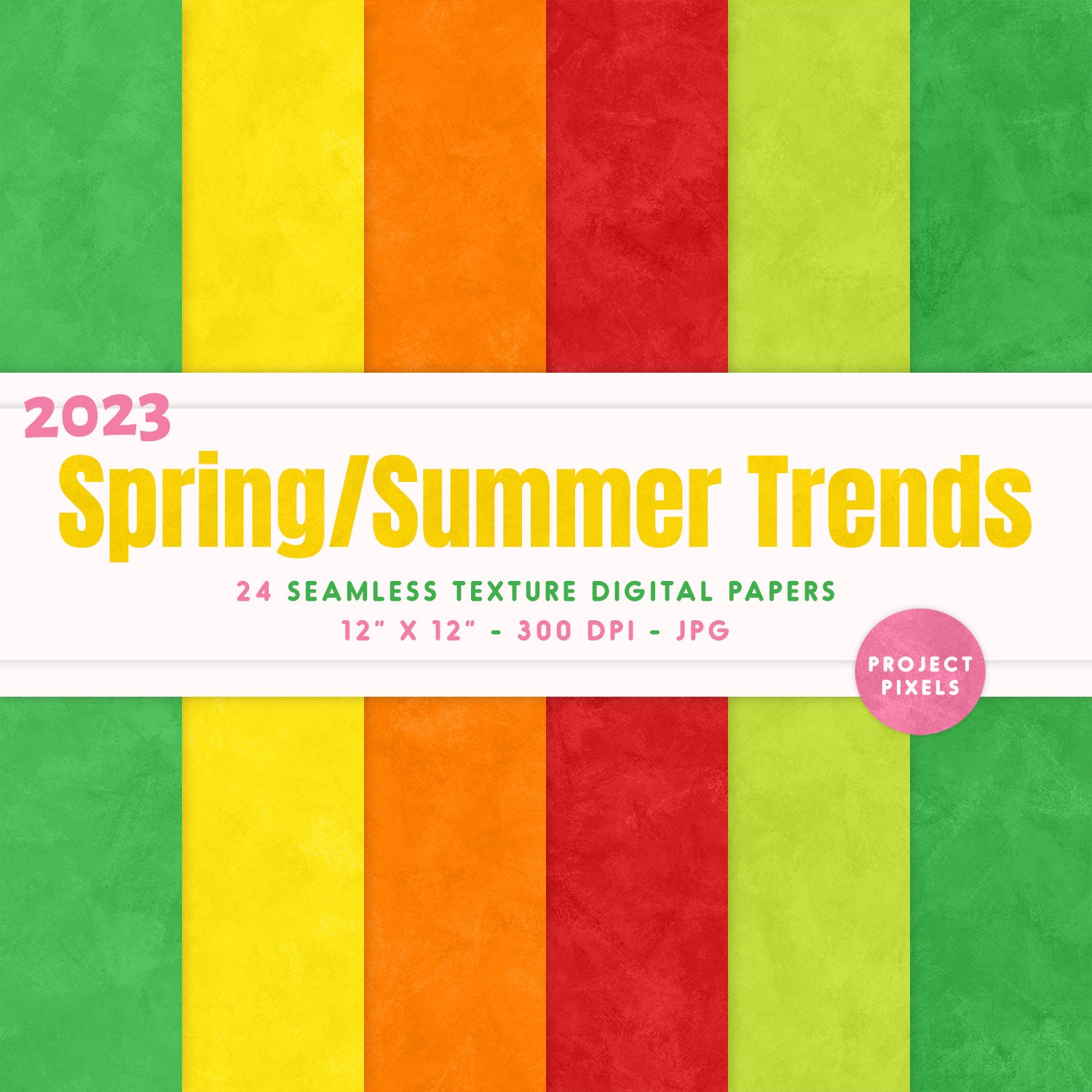 2023 Spring Summer Trends, Digital Paper, Trending Colors, Art Textures ...