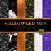 Halloween Mix Digital Paper Pack, Mixed Media Textures, Spooky Art ...