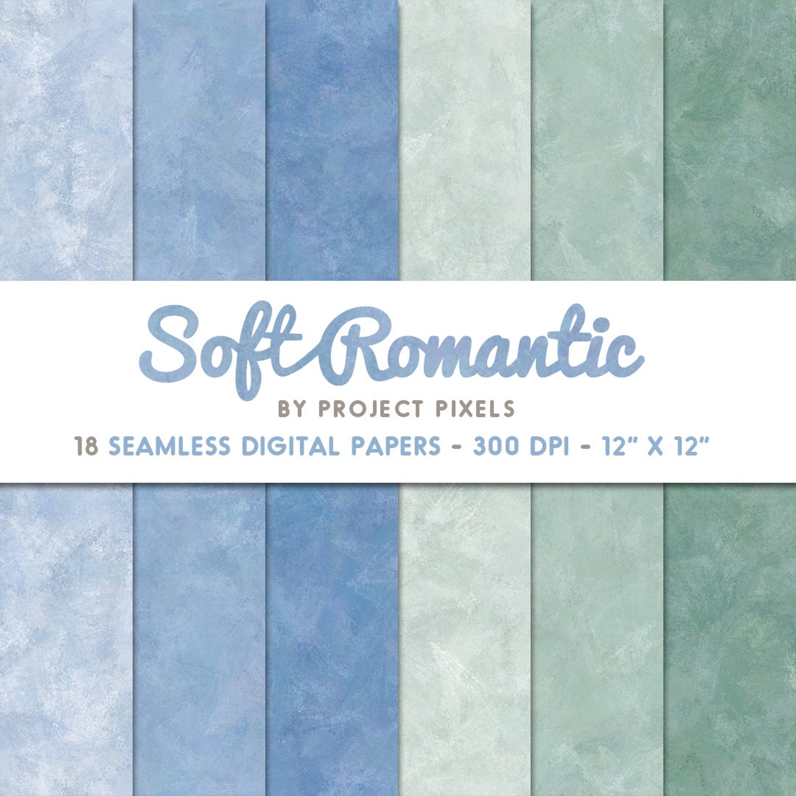 Soft Romantic Digital Paper Pack, Soft Art Textures, Gradient Paper ...