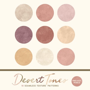 Desert Tones, Digital Paper Pack, Soft Boho Seamless Textures, Natural ...