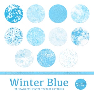 Winter Blue Textures, Seamless Patterns, Digital Paper, Ice Texture ...