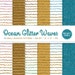 Ocean Glitter Waves, Seamless Patterns, Digital Paper Pack, Ocean Beach ...