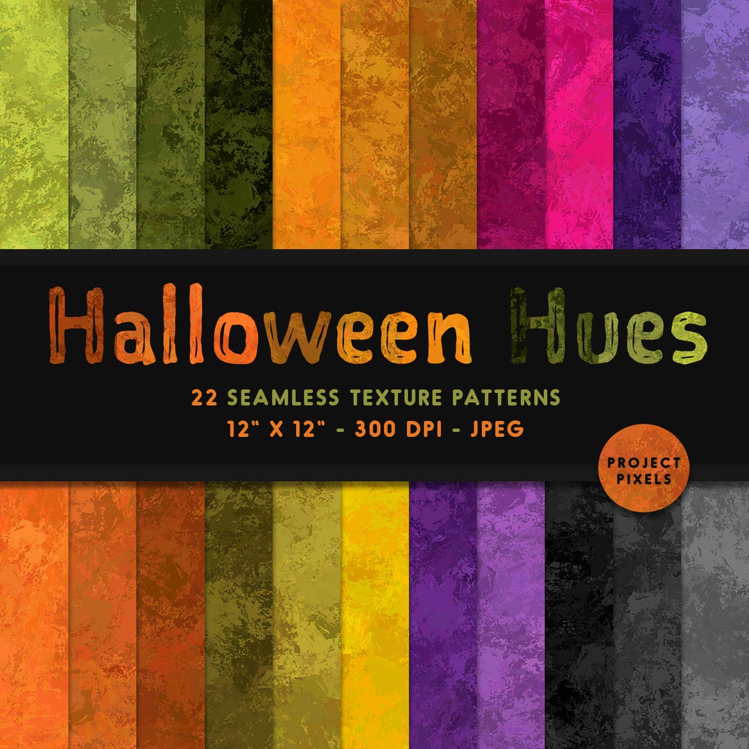 Halloween Hues, Digital Paper Pack, Dark Seamless Texture, Spooky Fall ...