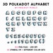 3D Polka Dot Alphabet Clip Art, 3D Letters & Numbers, Polka Dot Letters ...