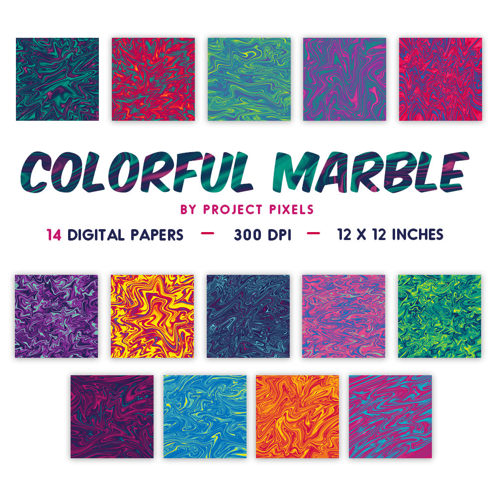Colorful Marble Digital Paper Abstract Digital Art Marble - Etsy