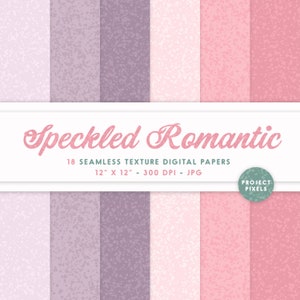Speckled Romantic Digital Paper Pack, Art Textures, Gradient Paper ...