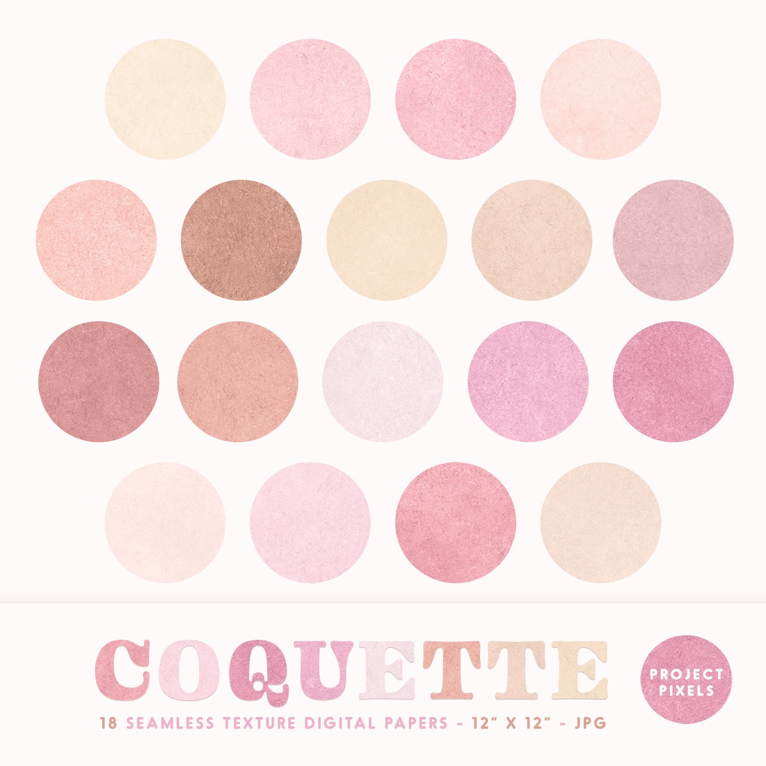 Coquette Digital Paper Pack, Soft Pink Art Textures, Gradient Paper ...