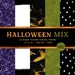 Halloween Mix Digital Paper Pack, Mixed Media Textures, Spooky Art ...