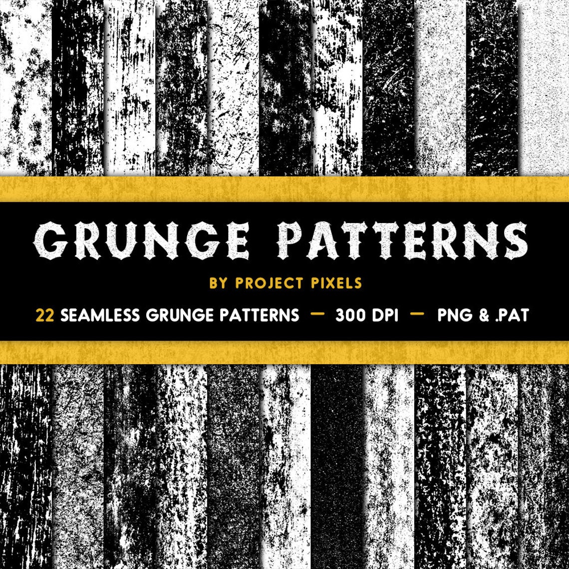 Seamless Grunge Patterns Grunge Textures Grunge Clip Art - Etsy
