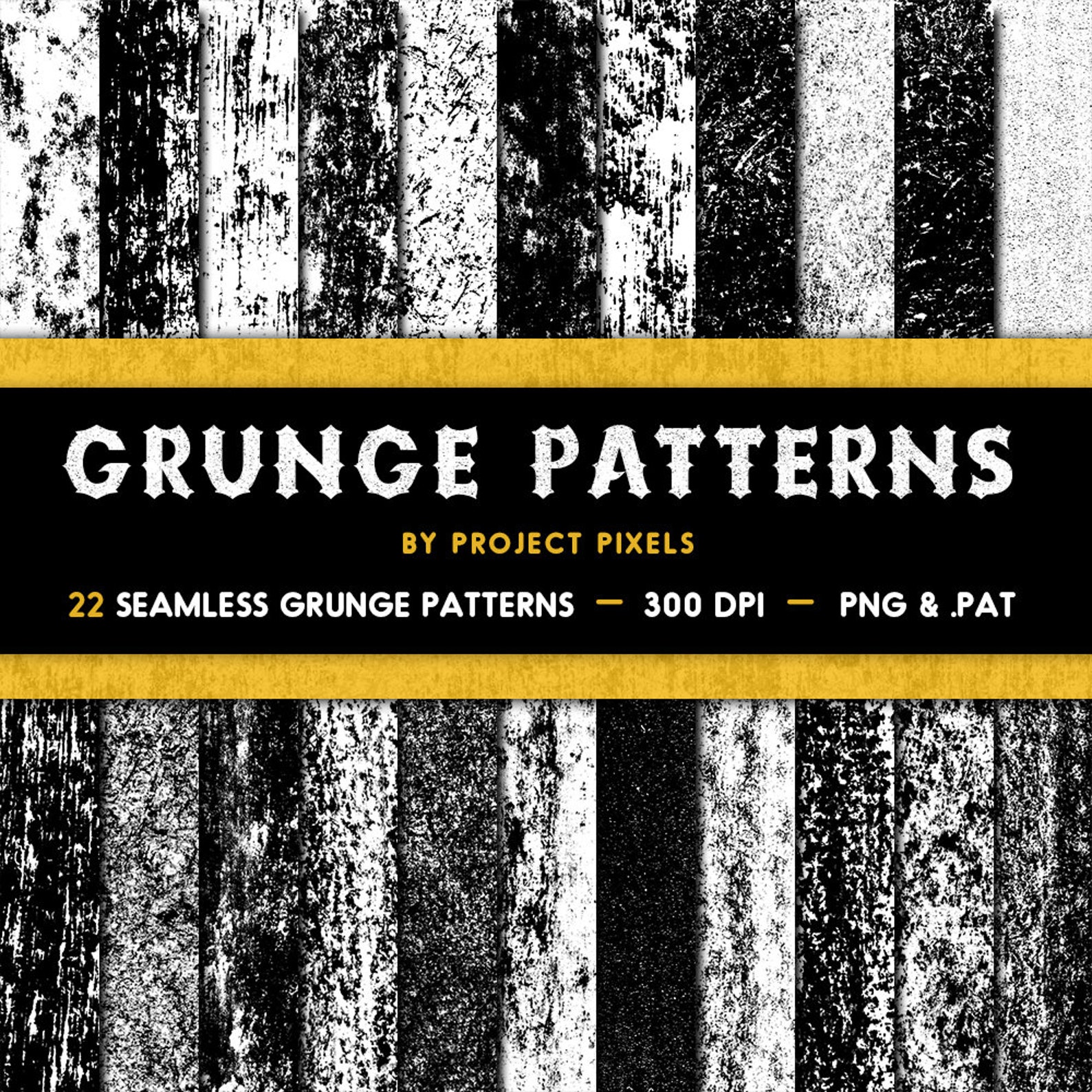 Seamless Grunge Patterns Grunge Textures Grunge Clip Art - Etsy