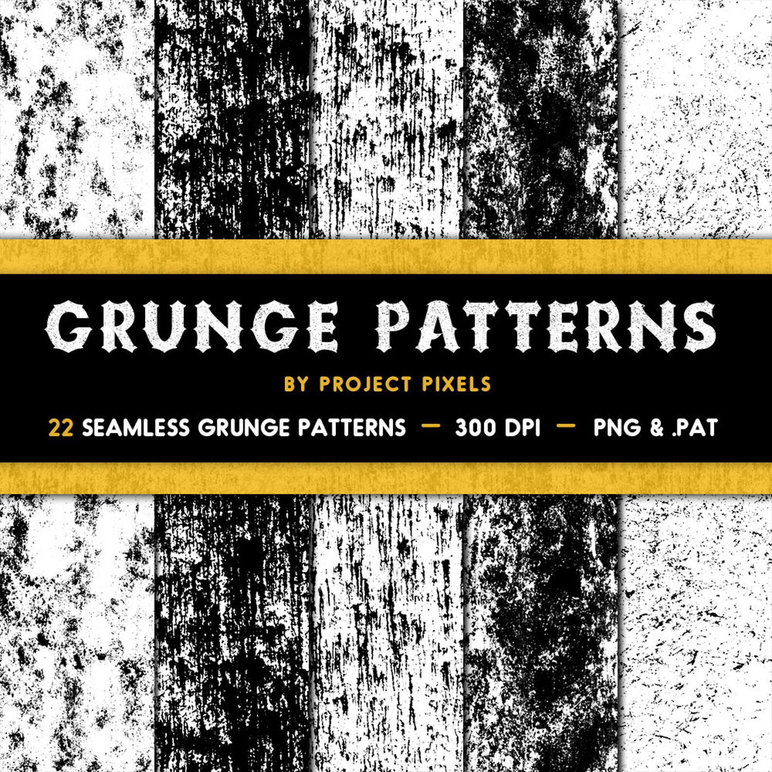 Seamless Grunge Patterns, Grunge Textures, Vintage Grunge Clip Art ...
