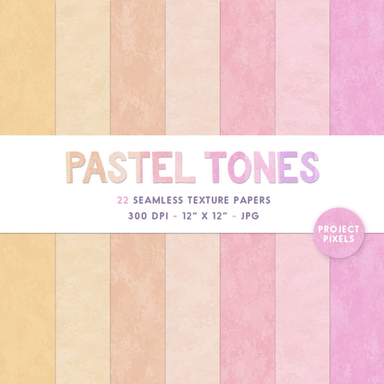 Pastel Tones Digital Paper Pack, Pastel Textures, Rainbow Paper ...