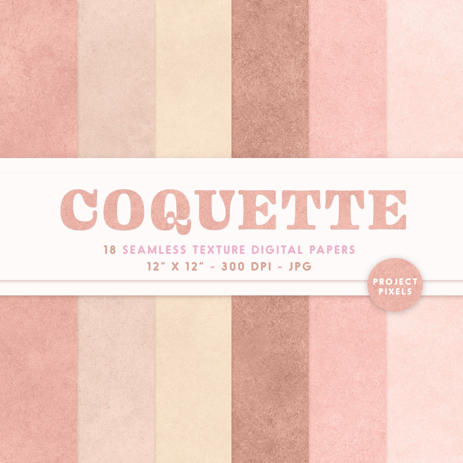 Coquette Digital Paper Pack, Soft Pink Art Textures, Gradient Paper ...