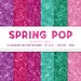 Spring Pop Glitter, Seamless Patterns, Colorful Glitter Digital Paper ...
