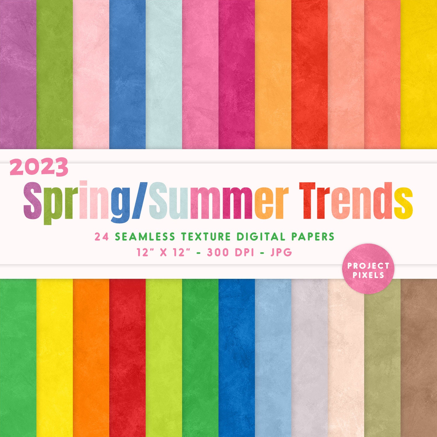 2023 Spring Summer Trends, Digital Paper, Trending Colors, Art Textures ...