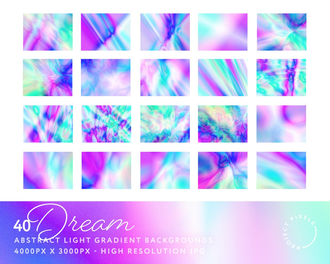Dream Gradients Abstract Light Gradient Backgrounds Dreamy - Etsy